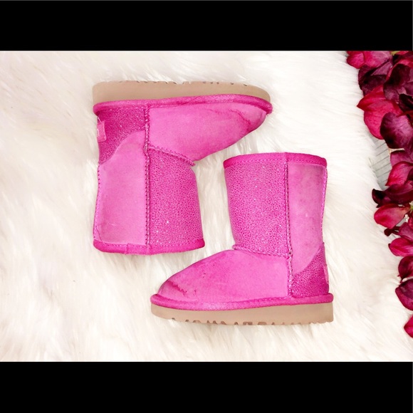 UGG | Shoes | Ugg Girls Pink Glitter Speck Boot | Poshmark